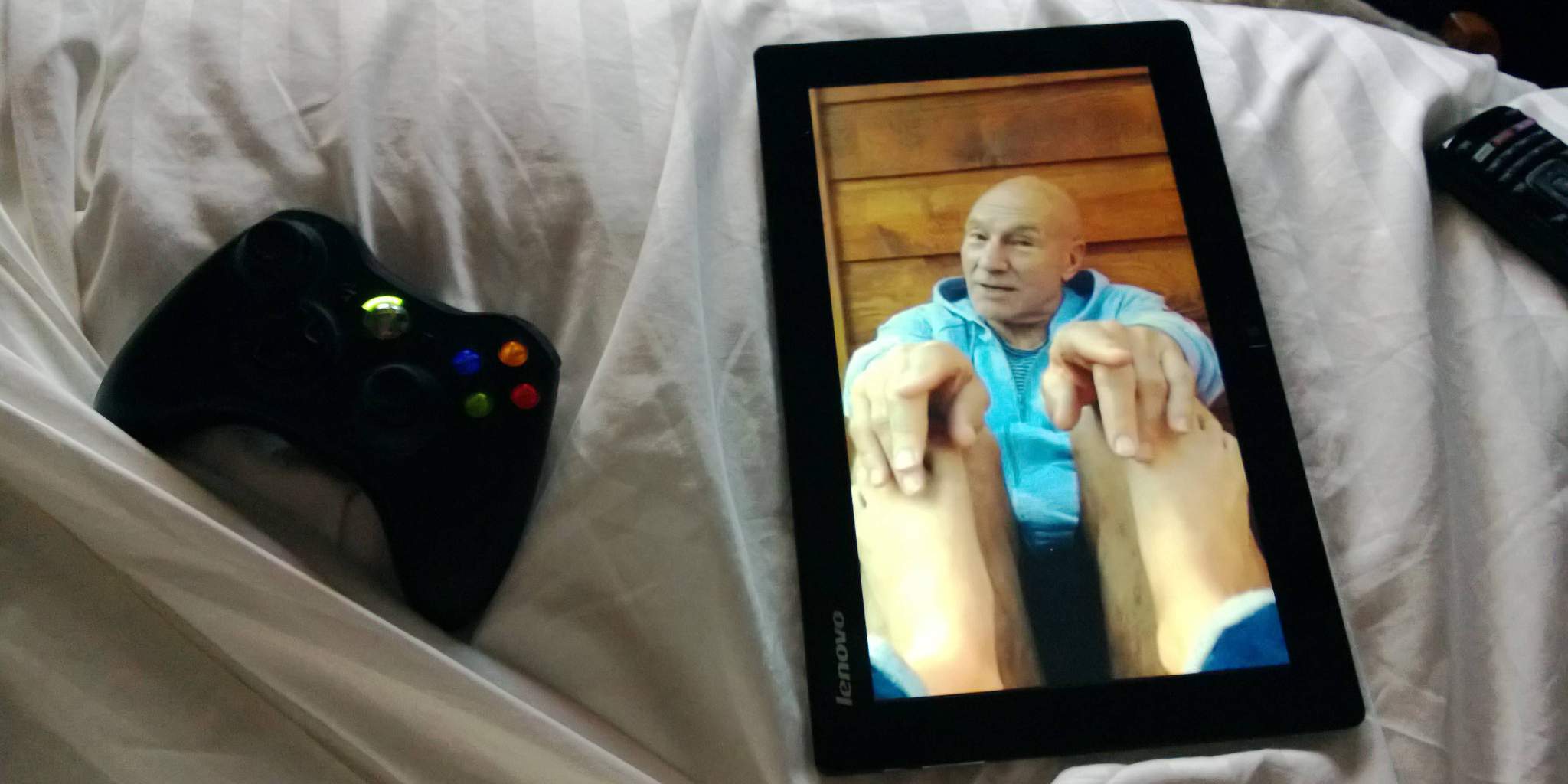 Patrick Stewart reveals his secret acting weapon, the Quadruple Take