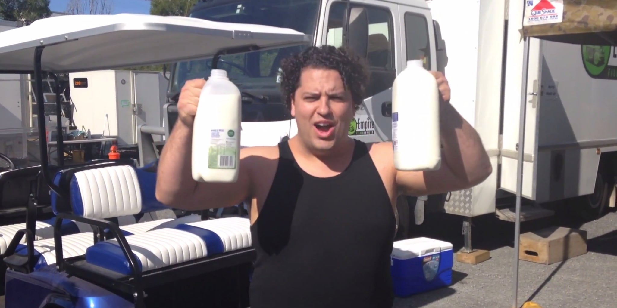 You can become the Rock by chugging a gallon of milk