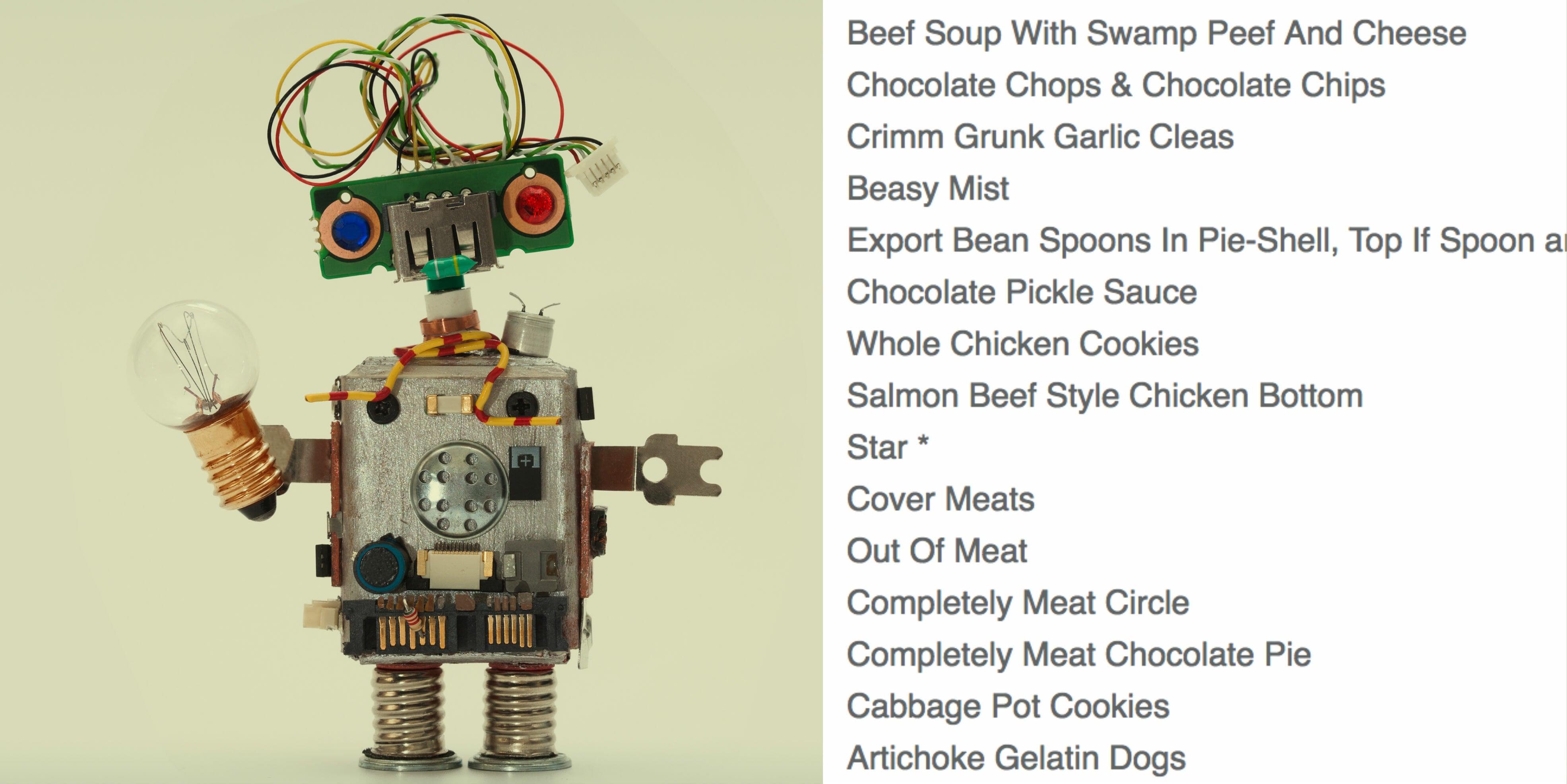 A Neural Network That Generates Recipes Is the Funniest Darn Thing