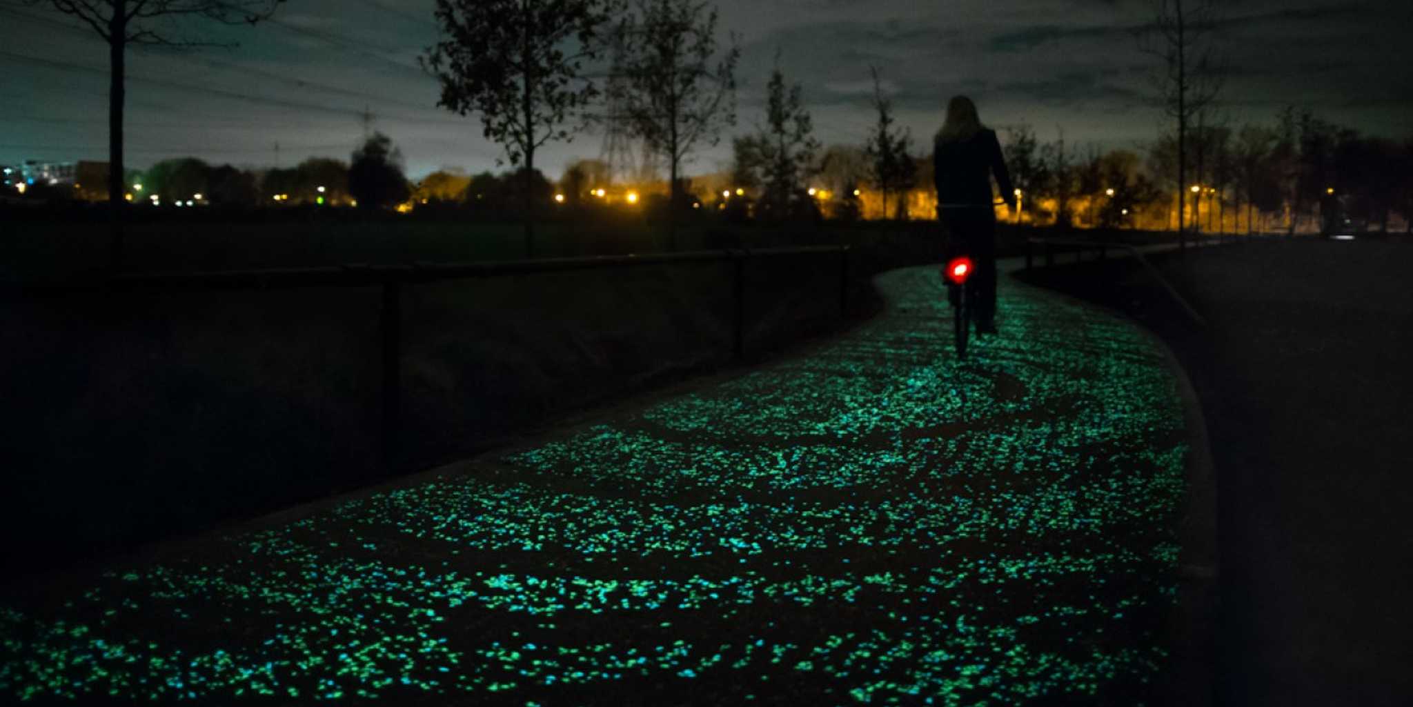 This solar-powered bike path looks like Van Gogh's 'Starry Night'
