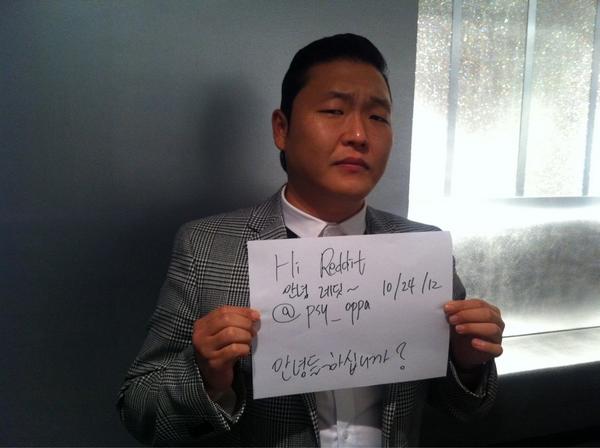 Psy delivers a "Gangnam Style" Reddit interview