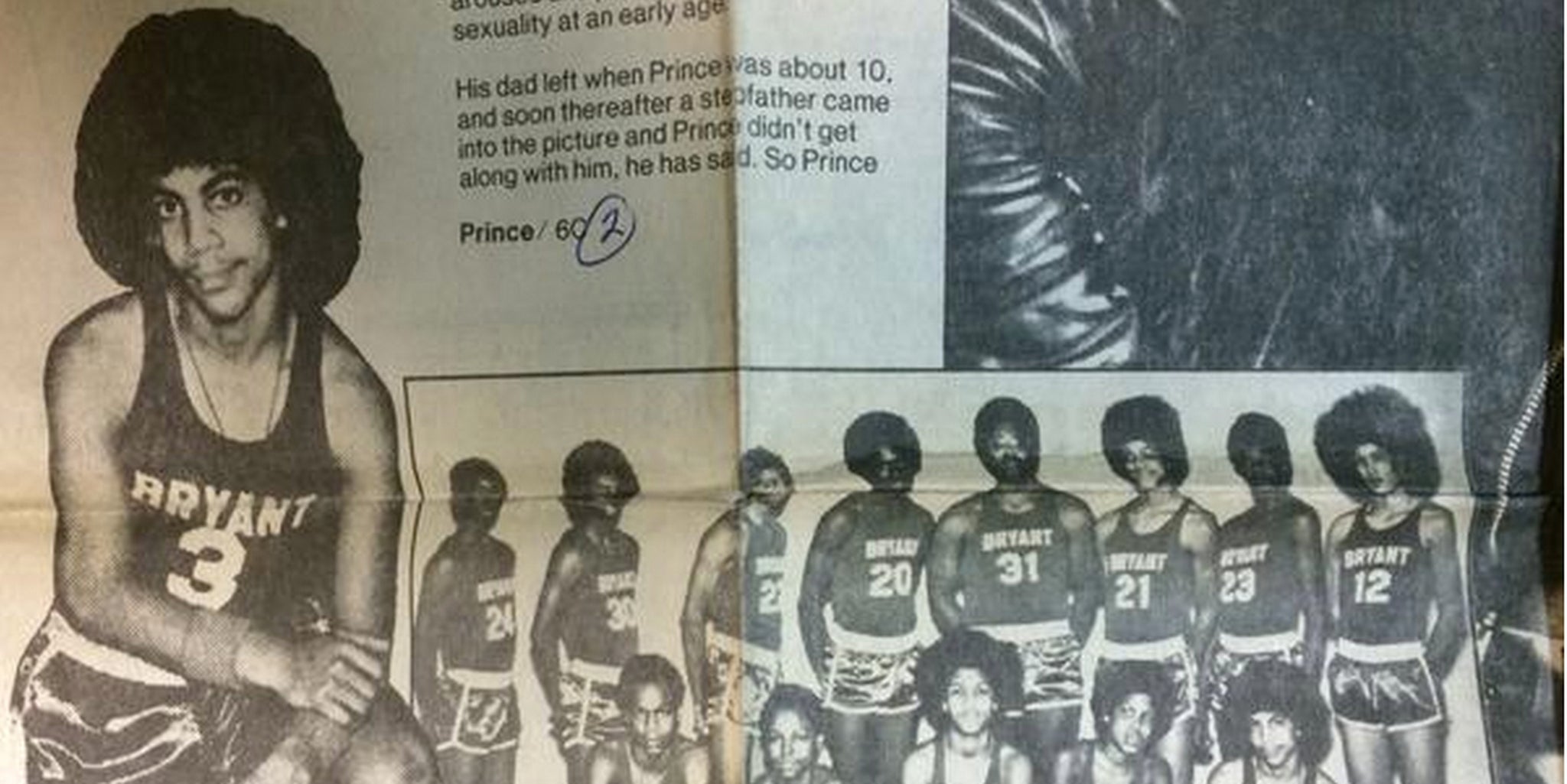 Prince's middle school basketball photo is perfect
