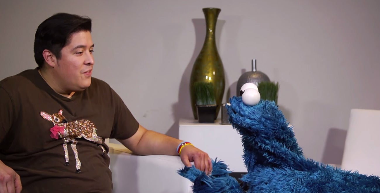 Cookie Monster plays life coach, encourages you to 'love the cookie'