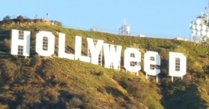 Hollywood Sign Changed to 'Hollyweed' To Celebrate California ...