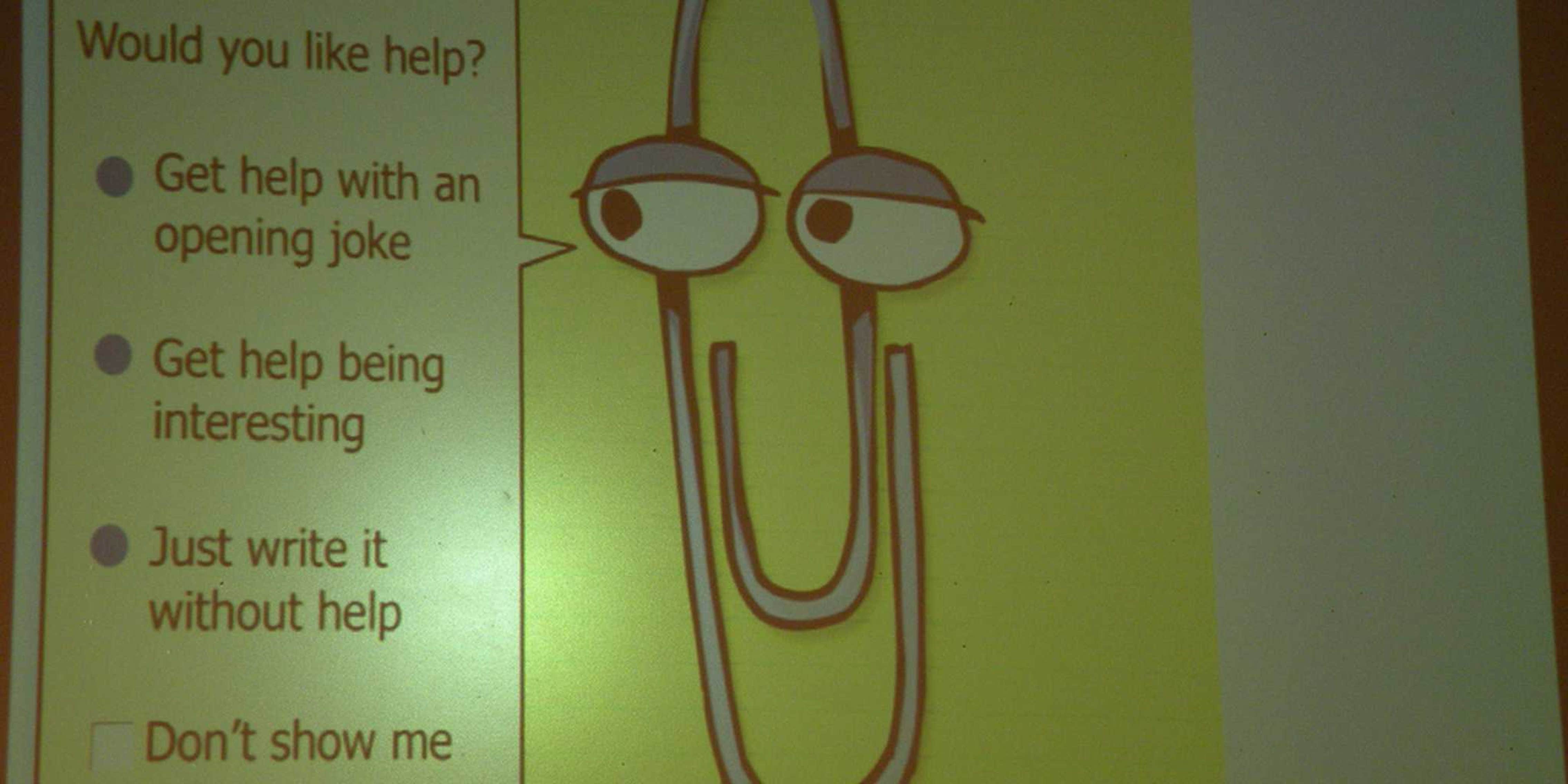 FYI, Twitter: That Clippy-Clippers joke is from 3 years ago