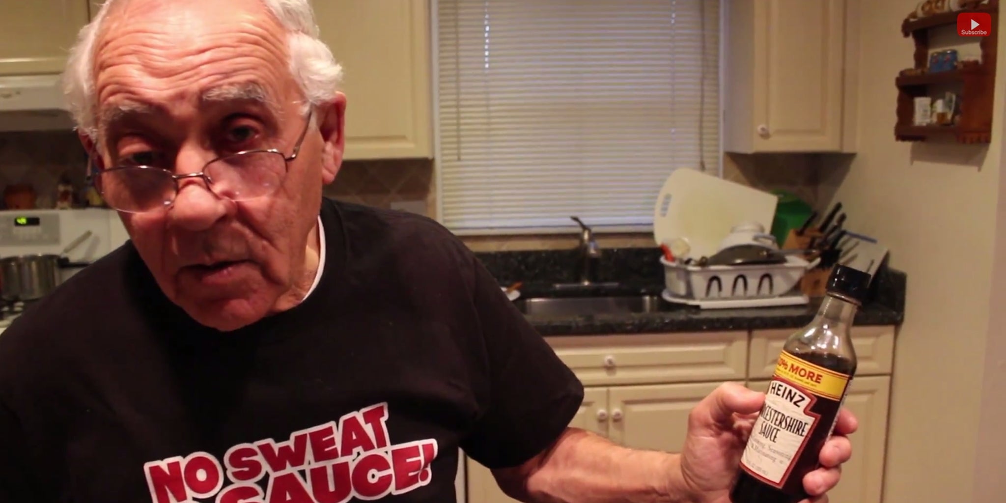 Old Italian chef tries to pronounce 'Worcestershire sauce'