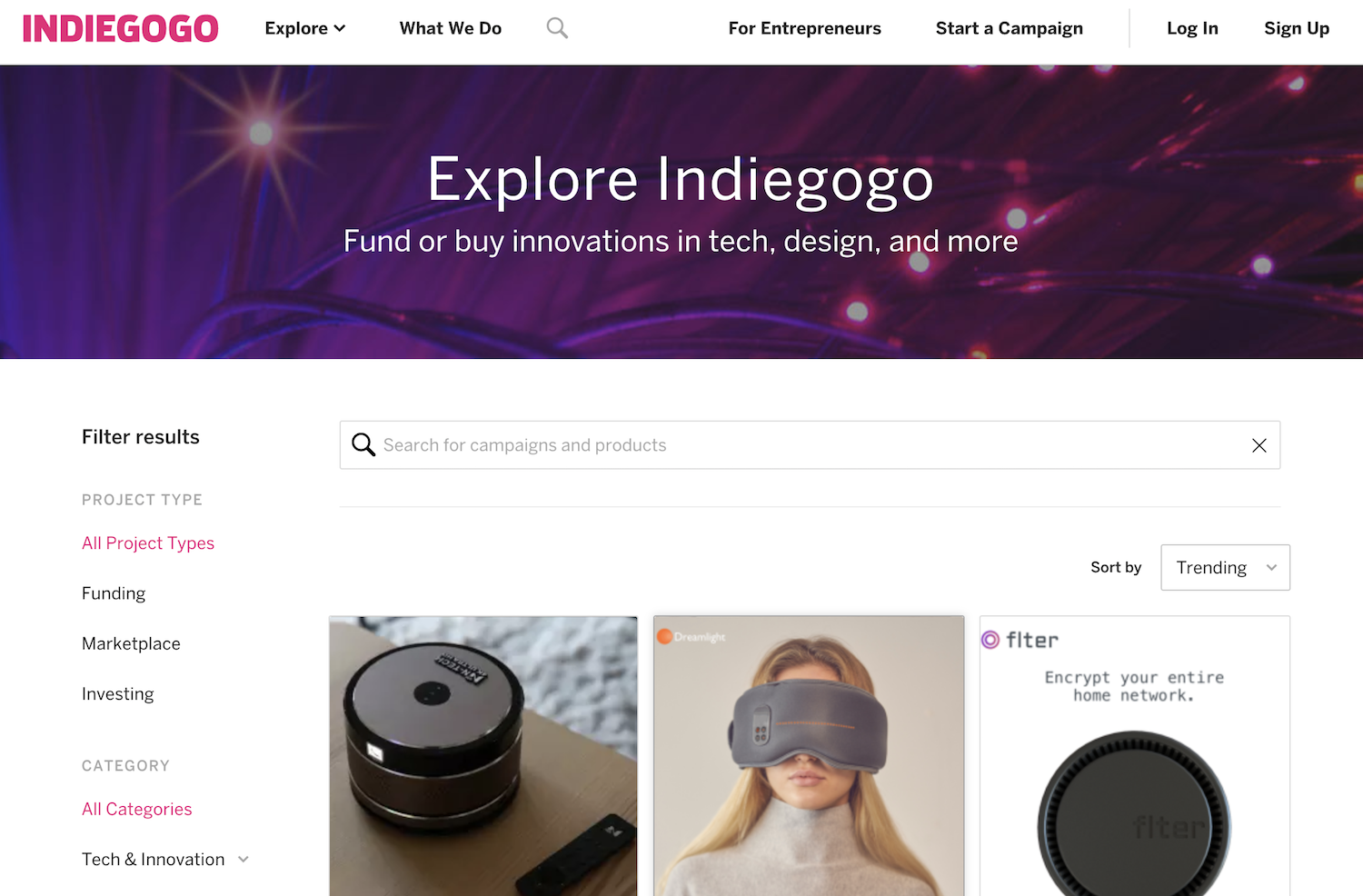 Indiegogo vs kickstarter - tewsip