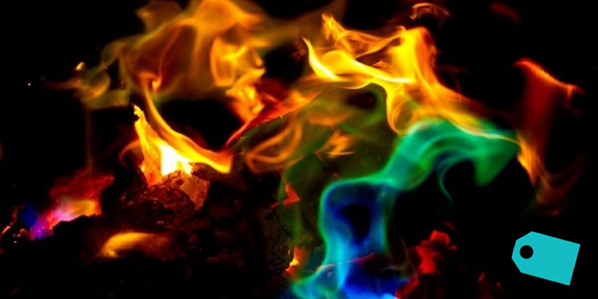 Make your next camping trip magical with this rainbow bonfire