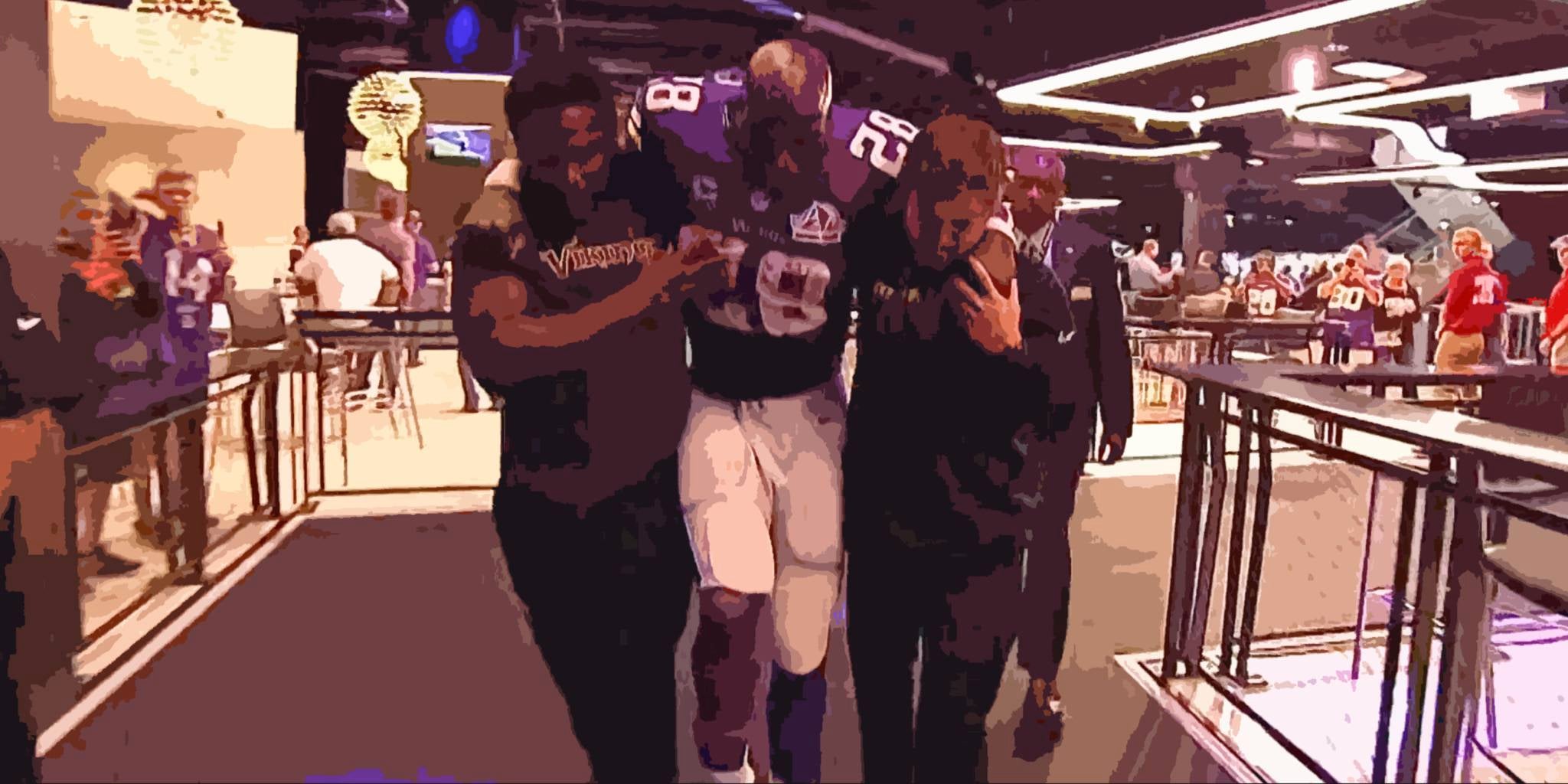 Injured Adrian Peterson Was Dragged Through a Restaurant on His Way to ...