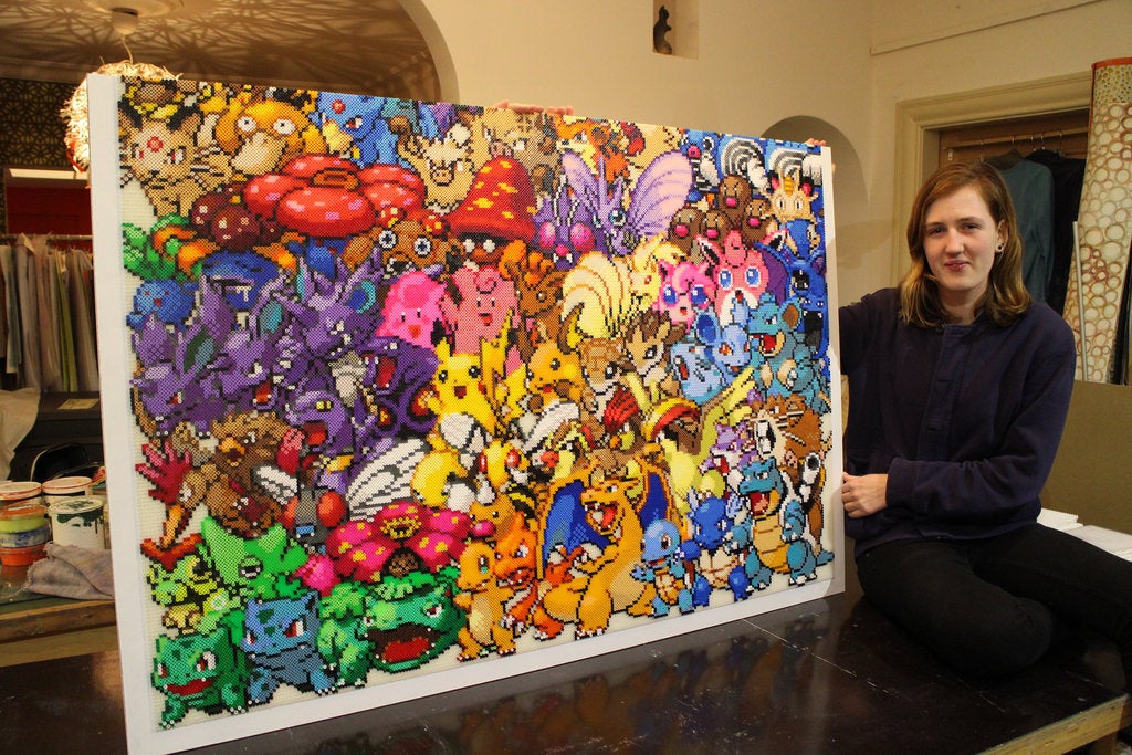 Teen battles chronic pain by beading stunning Pokémon mural art | The ...