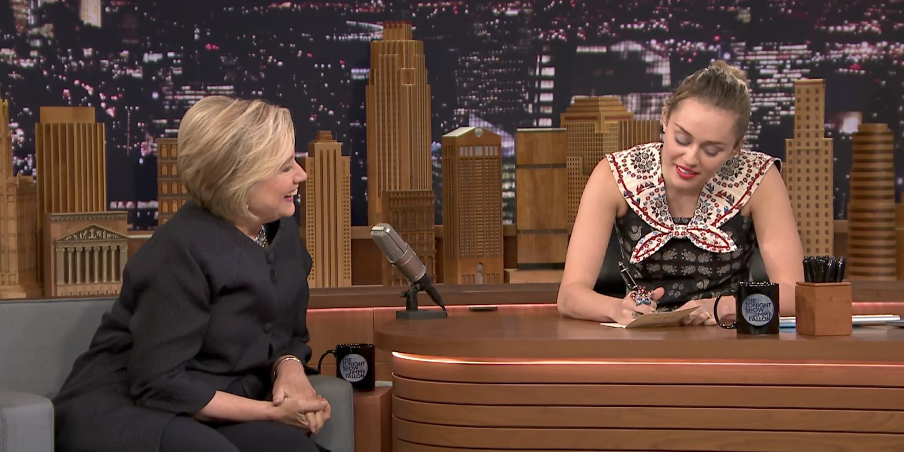 Miley Cyrus, 'Tonight Show' Writers Pen Thank Yous to Hillary Clinton