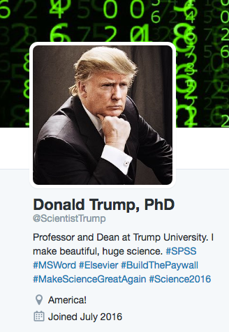 We talked to Donald Trump, Ph.D. about making science great again