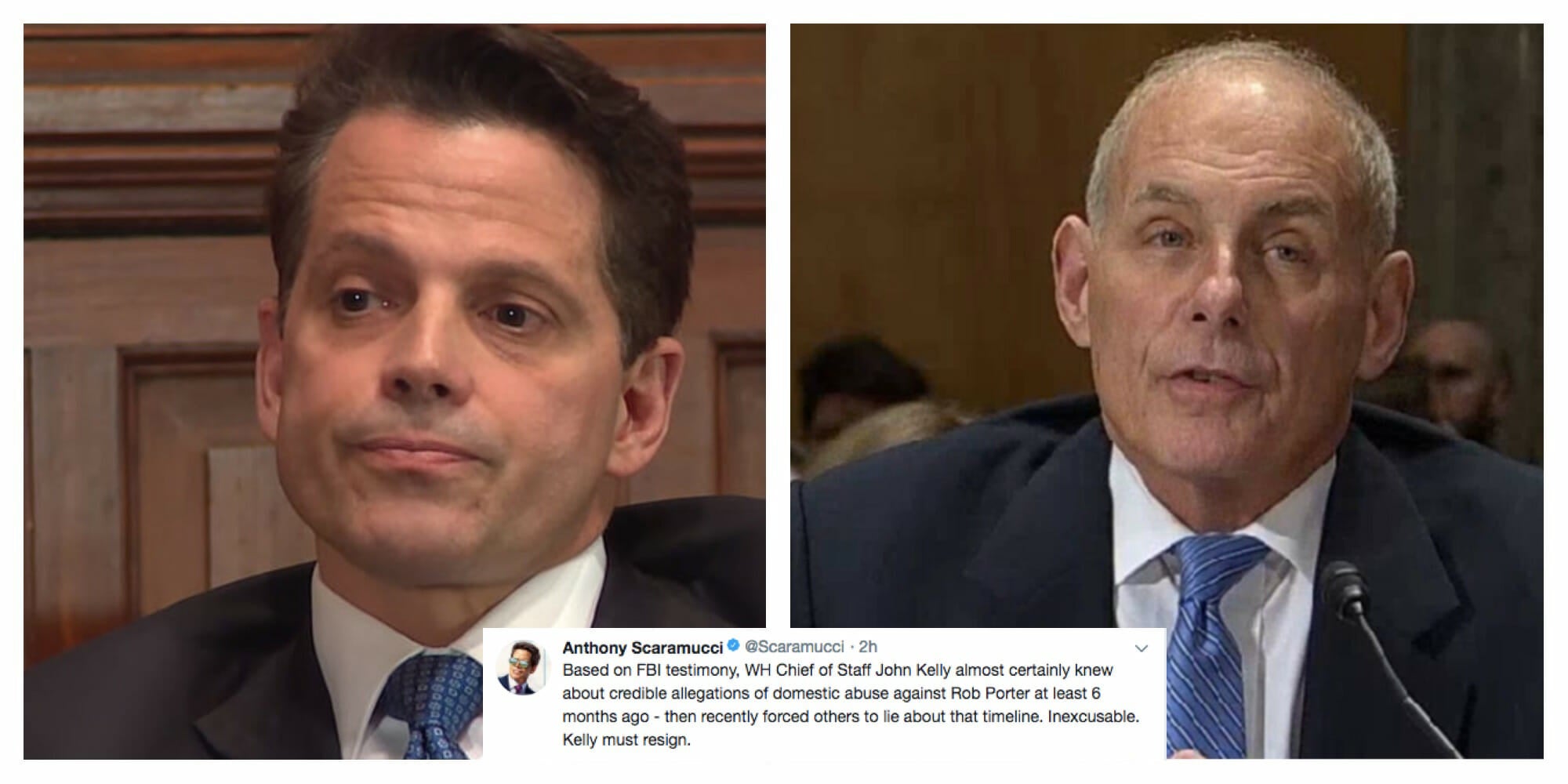 Anthony Scaramucci Wants John Kelly Fired Over Rob Porter