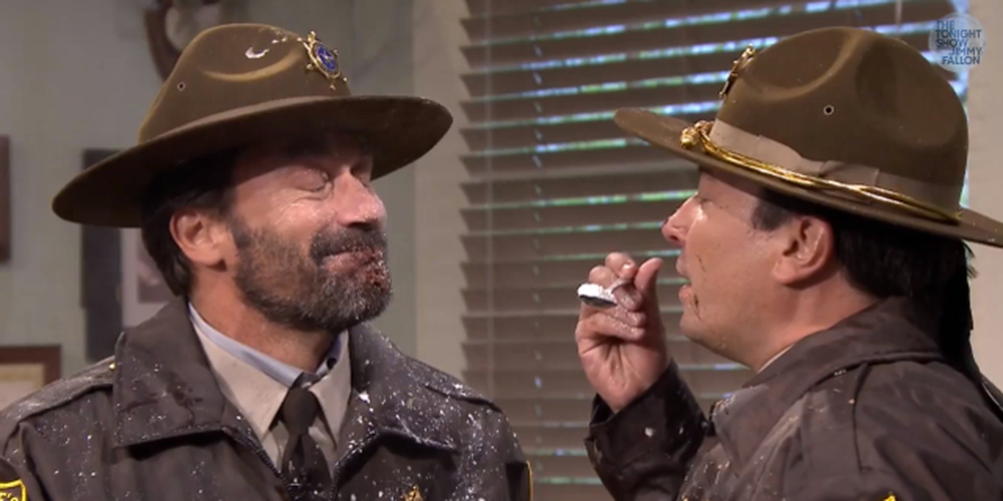 Watch a clip from Jon Hamm and Jimmy Fallon's very messy '80s show