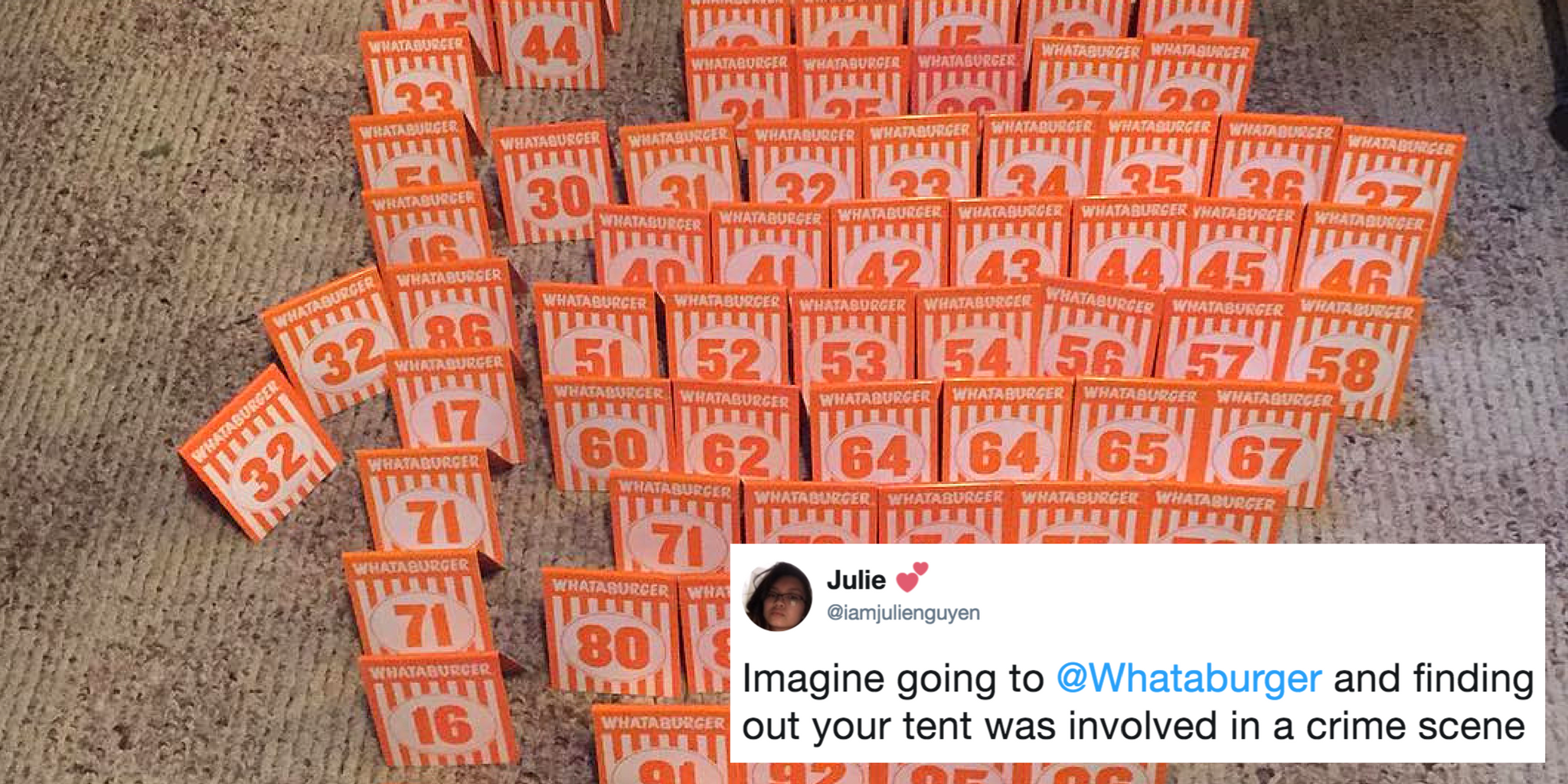 Whataburger Table Tents: Houston Police End Using 'Evidence Markers'